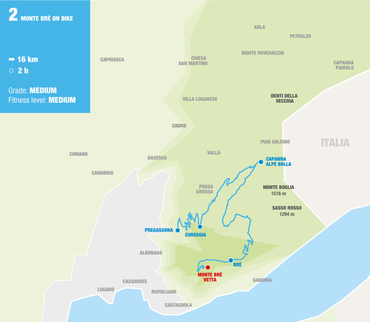 Monte Brè on bike – Funicolare Monte Brè